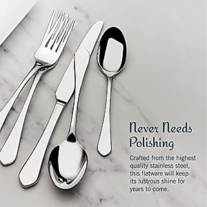 Mikasa Colson 18/10 20 Piece Stainless Steel Flatware Set, Service For 4