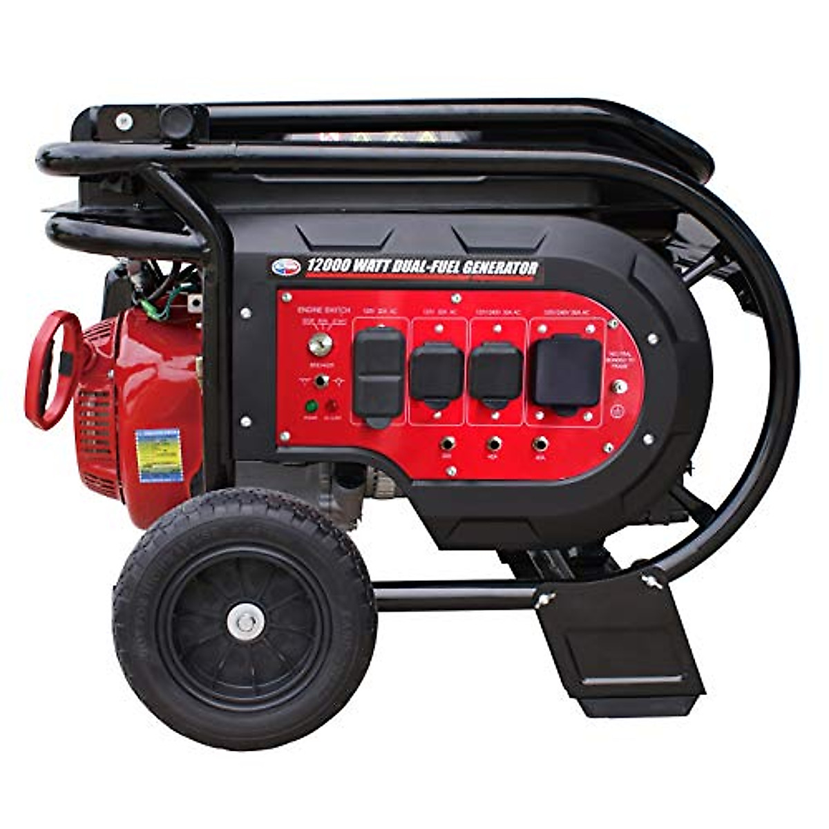 All Power G10000EGL - 10,000 Watt Starting Power Generator Dual Fuel JD Engine Electric Start Portable Generator Relaunched Style