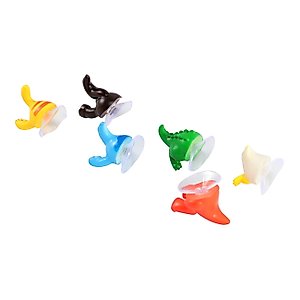 Parliky 6Pcs Mixed Color Animal Tail Hooks Creative Decorative Hooks for Bathroom Bedroom Living Room and Store Fun and Functional Wall Hangings