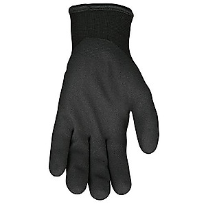 MCR Safety N9690S Ninja Ice 15 Gauge Black Nylon Cold Weather Glove, Acrylic Terry Inner, HPT Palm and Fingertips, Small, 1 Pair