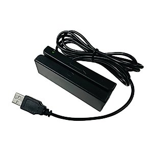 WODEMAX USB Bi-Directional Manual Credit Card Readers,3 Tracks Credit Card Reader for Computer，Magstripe Reader，Supprort with Windows, Linux, Mac os