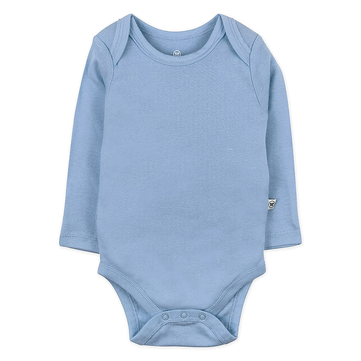 HonestBaby 10-Pack Long Sleeve Bodysuits One-piece 100% Organic Cotton for Infant Baby Boys, Girls, Unisex , Rainbow Gems Blues, 0-3 Months