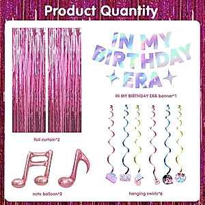 Singer Themed Birthday Decoration, Party Supplies for Music Lovers Birthday, Includes Hanging Swirls, Birthday Banners, Foil Curtains and Foil balloons.