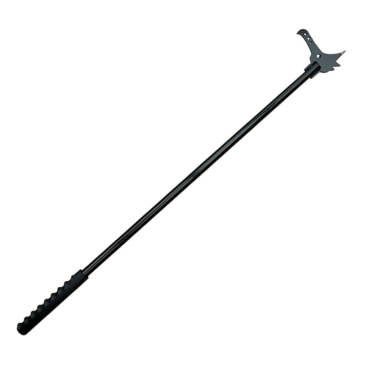 Fierywater 40-Inch Long Fire Poker-One Piece with Large Rubber Handle Fireplace Tools, Anti-Rust Black Coated for Fire Pit - Indoor and Outdoor Campfire Use