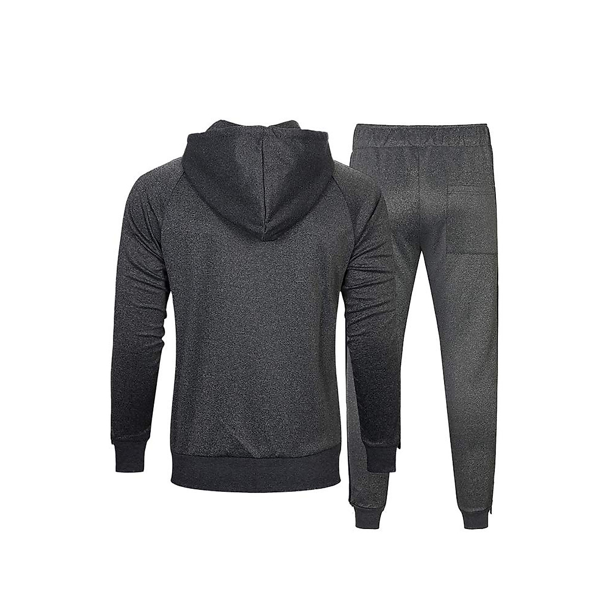 PASOK Men's Casual Tracksuit Set Long Sleeve Full-Zip Running Jogging Athletic Sweat Suits (XL, Style 2 Dark Gray)