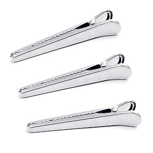 Norpro Stainless Steel Jaw Clips, Set of 3, 3 Piece, Silver
