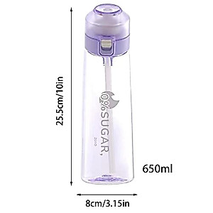 Zzzhoujiang Bottle Holder with 2 pezzi Air Up Pods, 650 ml, Air Up Flavour Water Bottles, Air Up Water Bottle Starter Set Sports Water Cup Suitable for Outdoor Sports (B)