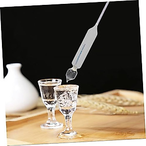 Hoement 3pcs Alcohol Meter Hydrometer Alcohol Tester for Alcohol Measuring Tools Thermometer Home Alcohol Test Alcohol Percentage Tester Wine Meter Wine Testing Meter Glass