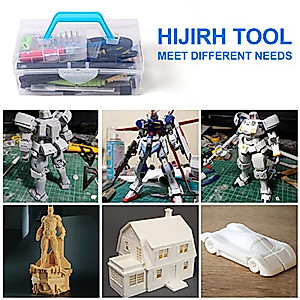 HIJIRH 165 Pcs Pro Grade 3D Printing Tool Kits 3D Printer Tool Kits,Diverse 3D Print Cleaning Kit & Electric Polishing Machine,Including Tool Box,for Remove/Trim and Finish 3D Print (Multi-Purpose)