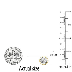 Dazzlingrock Collection 0.45 Carat (ctw) Round Diamond Ladies Flower Cluster Stud Earrings 1/2 CT, 10K Yellow Gold