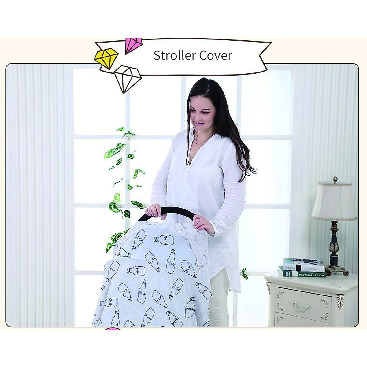 AIVIAI Muslin Baby Swaddle Blankets Baby Long Ripple Wrap Toddler Blankets