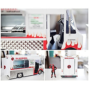 Marvel Deadpool & Taco Truck Die-cast Car, 1:24 Scale Vehicle, 2.75Collectible Figurine