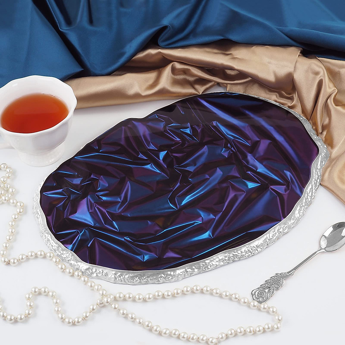 Actvty Resin Tray Mold, Oval Tray Molds for Epoxy Resin, Large Silicone Tray Mold for Resin Casting, DIY Resin Crafts, Jewelry Tray, Home Decoration