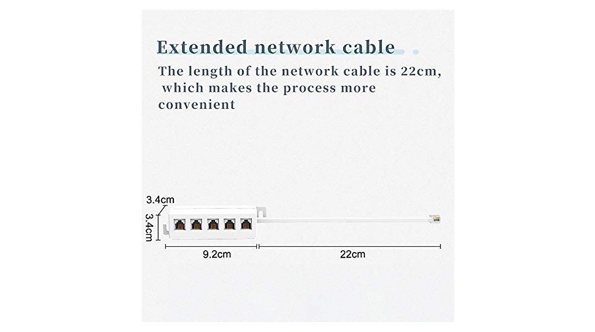 Phone Line Splitter Adapter 1 to 5 - RJ11 Telephony Splitter Kit