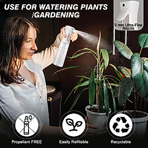 IMPORX Continuous Spray Bottle for Hair (10.1oz/300ml) 2 Pack Home Essentials Spray Bottles For Cleaning Empty Ultra Fine Water Mister Sprayer For Hairstyling Garden Plants Curly Hair Perfume Etc