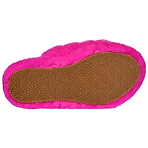 UGG Unisex-Child Fluff Yeah Slide Slipper, Rock Rose, 6 Big Kid US