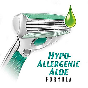 Schick Quattro Womens Razor Blade Refills for Sensitive Skin with Hypo-Allergenic Aloe - 4 Count