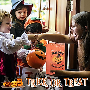 Halloween Treat Bags - 32pcs Halloween Trick or Treat Bags, Halloween Treat Bags for Candy with Stickers, Halloween Paper Treat Bags with Fun and Spooky Designs for School Events, Halloween Party