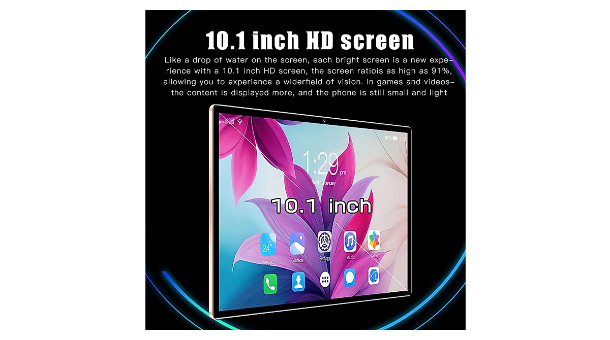 CUIFATI 10.1-Inch Tablet with 6GB RAM, 128GB, FHD Screen, 5G WiFi