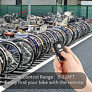 Rupse Rechargeable Bike Alarm with Remote, Motorcycle Alarm System with Motion Sensor, Waterproof 110dB Loud Anti-Theft Alarm Wireless Alarm System Outdoor for Motorcycle Bike E-Bike Scooter Vehicle
