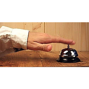 1InTheOffice Call Bell, Desk Bell, Service Bell, Chrome Finish, 2 Pack