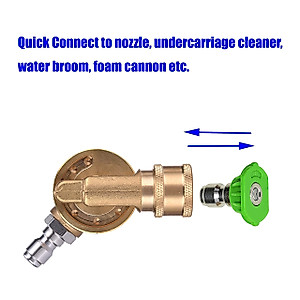 M MINGLE Turbo Nozzle for Pressure Washer, Gutter Cleaner Attachment, 1/4 Inch Quick Connect, 5 Nozzle Tips