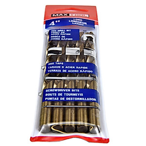 MAXTOOL 15/64" 5pcs Identical Jobber Length Drills HSS M42 Twist Drill Bits 8% Cobalt Fully Ground Golden Straight Shank Drills; JBF42G10R15P5