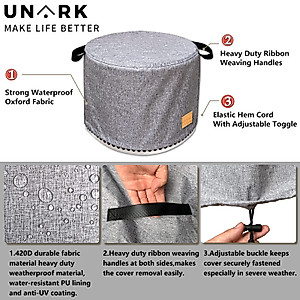 Fire Pit Cover For Solo Stove Cover Yukon 27 Inch ,Solo Stove Bonfire Cover Yukon Grey 27 Inch,Yukon Solo Stove Cover,Heavy Waterproof Protective Solo Stove Accessories,Solo Stove Yukon Cover