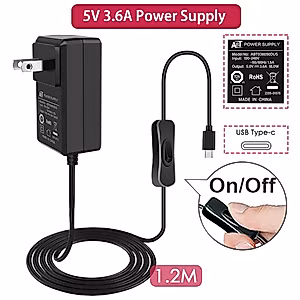 GeeekPi Case for Raspberry Pi 4 with 18W 5V 3.6A Power Supply, Pi 4B Case with PWM Fan 40X40X10mm and 4pcs Heatsinks for Raspberry Pi 4 8GB/4GB/2GB