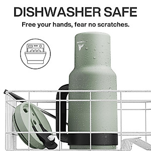 POWCAN 40 oz Tumbler with Handle, 2-in-1 Straw and Sip Lid, Leakproof, Dishwasher Safe, Insulated Stainless Steel Travel Coffee Mug, Keeps Cold for 34 Hours, Fits in Car Cup Holder (Agave)