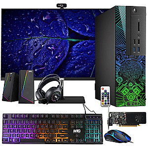 Lumos 8 Gaming Desktop PC, Intel Core i5 6th Gen, GT 1030 2GB DDR5, 16GB RAM, 1TB SSD + 2TB HDD, 22 Inch Monitor, RGB Kit, Win 10 Pro (Renewed)