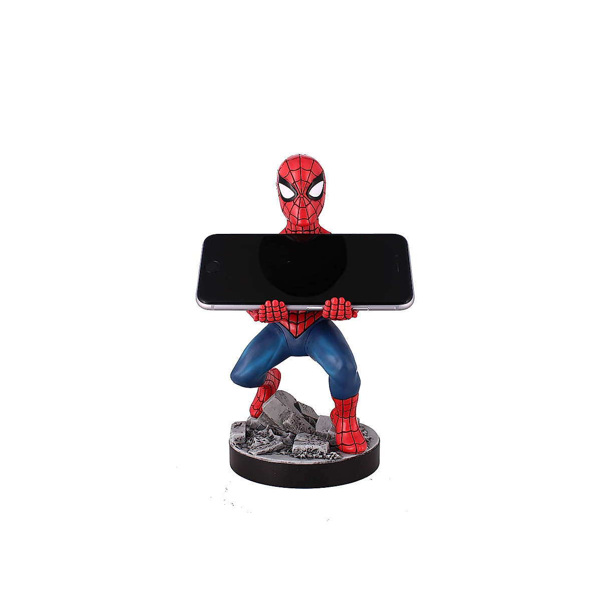 Exquisite Gaming: Marvel: The Amazing Spider-Man - Original Mobile Phone & Gaming Controller Holder, Device Stand, Cable Guys, Licensed Figure 8 Inch