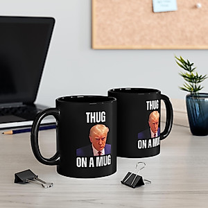 Thug on a Mug, Trump Mug Shot Mug, Funny Trump Gifts, Trump Indictment, Trump Gag Gifts, Trump Mug Shot Merch