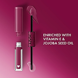 NYX PROFESSIONAL MAKEUP Shine Loud, Long-Lasting Liquid Lipstick with Clear Lip Gloss - In Charge (Perfect Berry)