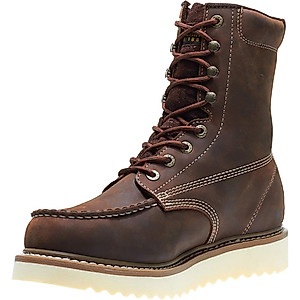 Wolverine Men's Loader 8" Soft Toe Wedge Work Boot, Brown, 10 M US