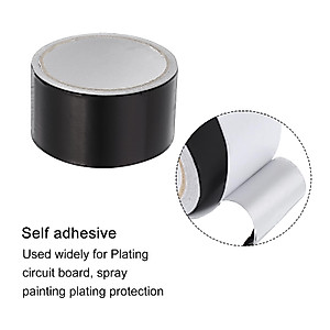 uxcell Aluminum Foil Tape 2 Inch x 10 Yards Black High Temperature Tape for HVAC, Sealing, Patching Hot and Cold Air Ducts 1 Pcs