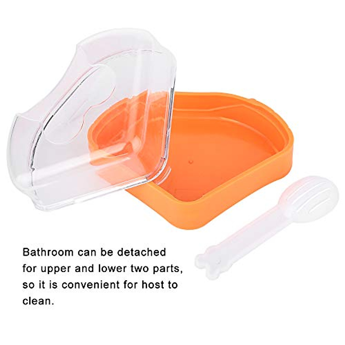 Yosoo Health Gear Corner Toilet for Hamster with Roof, Hamster Sand Bathroom with Scoop, Hamster Sandbox, Plastic Sand Bath Container, Corner Toilet Tray for Hamster Totoro Chinchilla