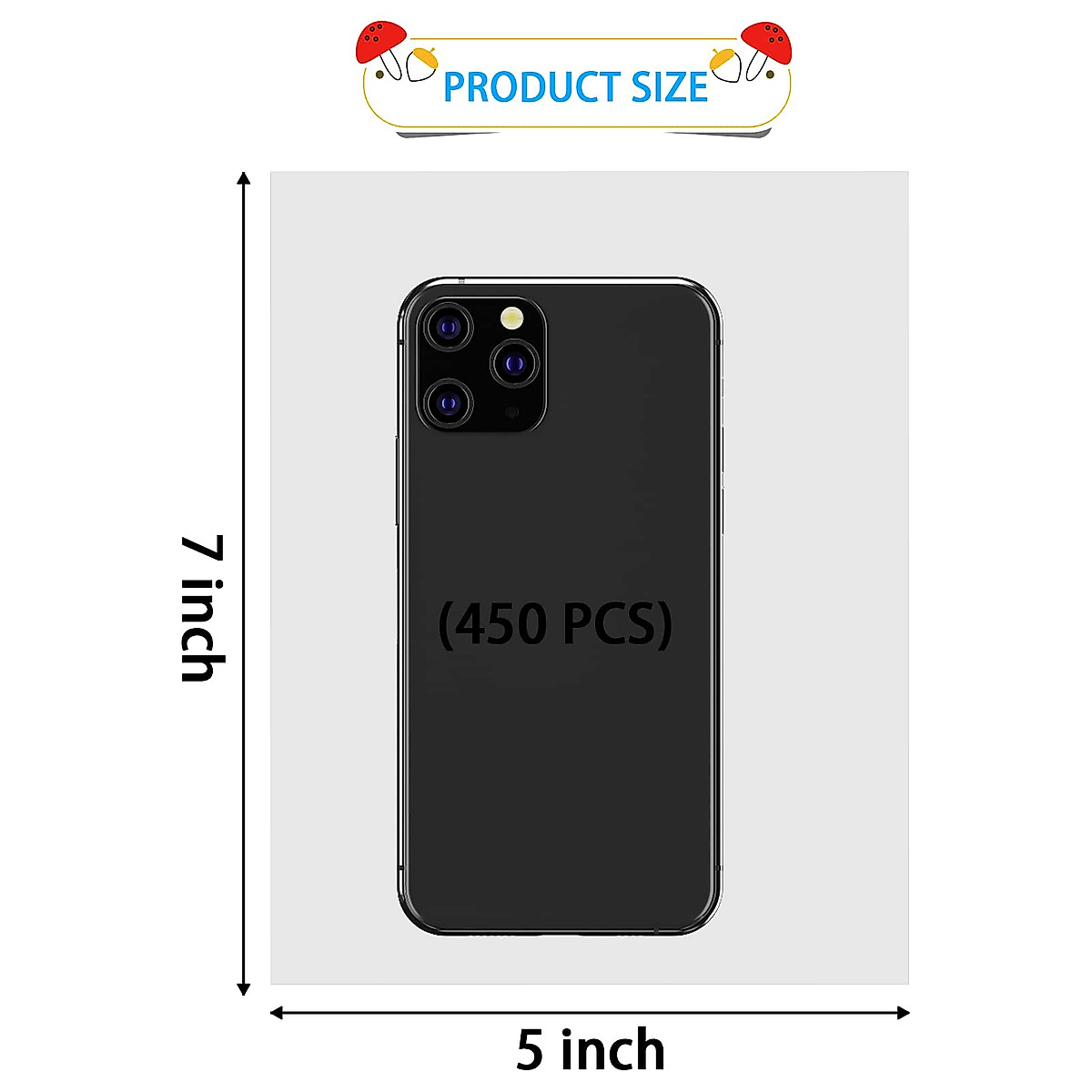 Labeol Cellophane Bags 300Pcs 5X7 Treat Bags with Ties Goodie Bags Clear Plastic Bags for Packaging Favor Gift Cookie Candy Bakery