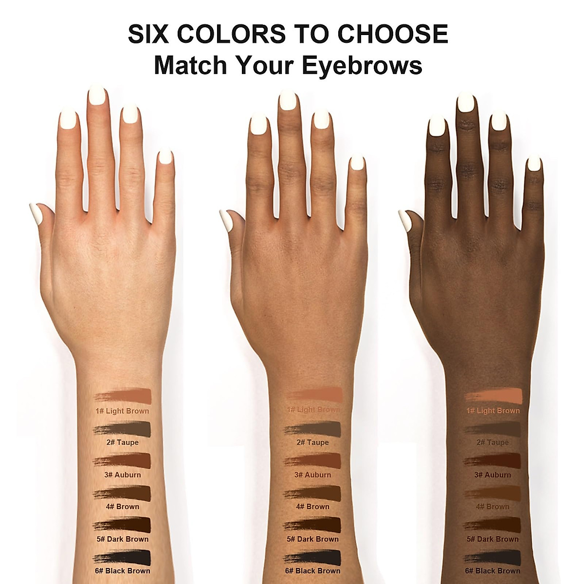 TurritopsisD Ultra-thin Brow Pencil 【2-Pack Light Brown】 Eyebrow Pencil Waterproof Smudge-proof Precise Fine-tip Ultra-slim Built-in Soft Spoolie Brush