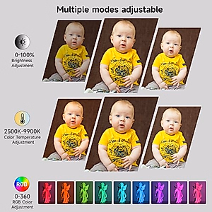 RGB Video Light, PHOTOOLEX TOFU Camera Light Mini 360° Full-Color LED Light 2500-9900K, Magnetic Photography Video Lights Rechargeable Battery for DSLR Camera GoPro Studio Streaming Tiktok Vlog Live