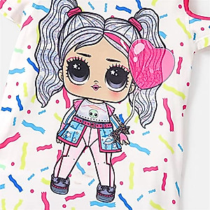 L.O.L. Surprise! Girls Nightgown White Pink Dress Strapless Causal Dress 6-12 Years