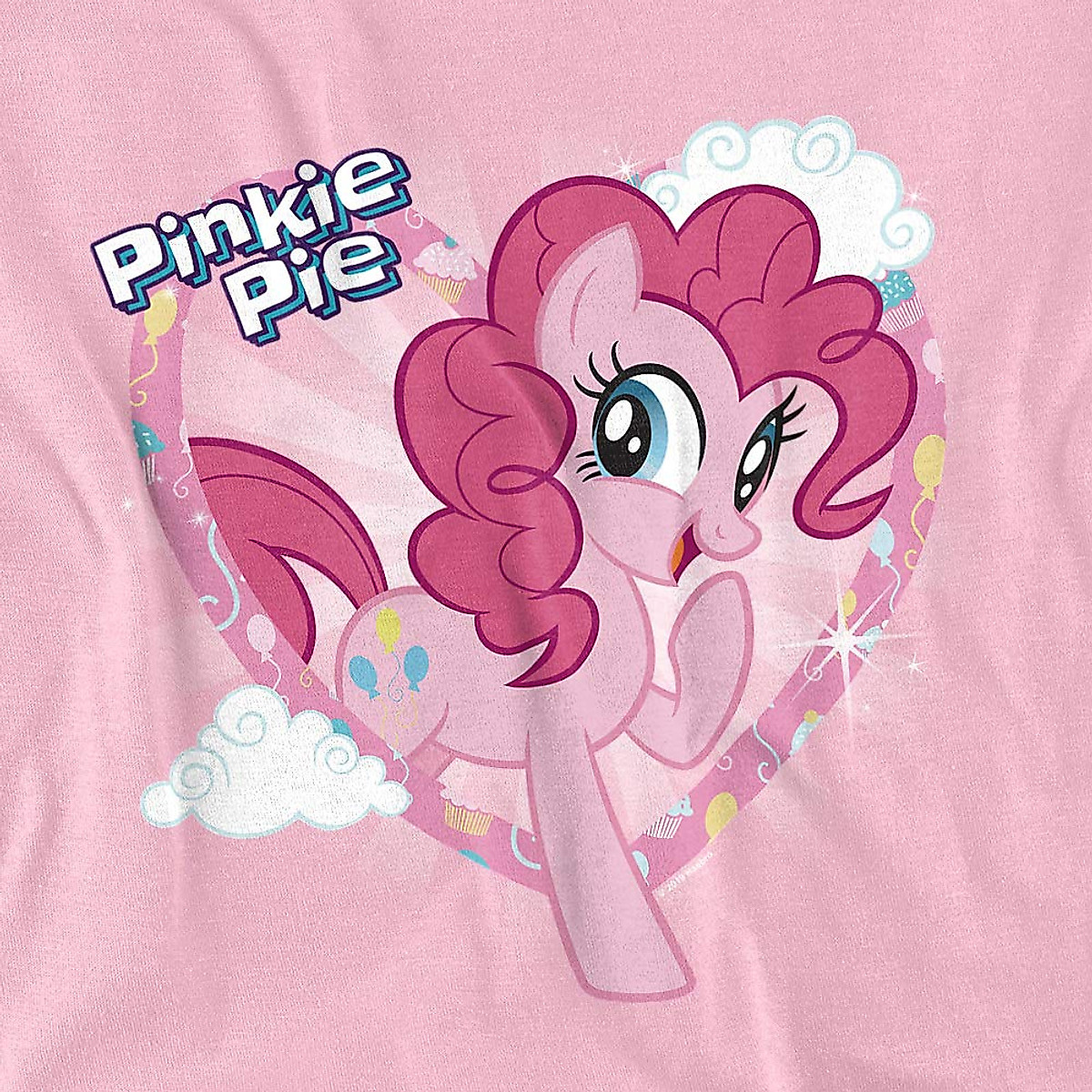 My Little Pony TV Pinkie Pie Unisex Adult T Shirt for Men and Women, Pink, 2X-Large