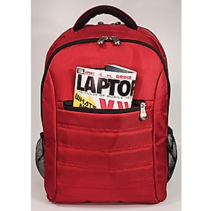 Mobile Edge Smartpack 15.6 Inch Laptop Backpack with Separate Padded Tablet Compartment Crimson Lightweight Red for Men, Women, MEBPSP7, Crimson Red