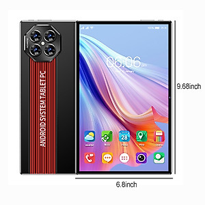 kcavykas Upgarde 2+32g 10.1-Inch Android 12 Tablet Pc HD Ultra-Thin Screen Bluetooth WiFi 2.4g&5g Tablet Computer Support 256g Memory Card Dual Sim HD Voice,8000mah Battery (Black)