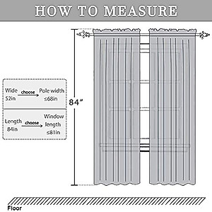 DUALIFE Emerald Green Sheer Curtains 84 inch Length Hunter Green Solid Voile Window Curtain Panels Drapes Rod Pocket Top for Living Room Bedroom Transparent Window Treatments 2 Panels