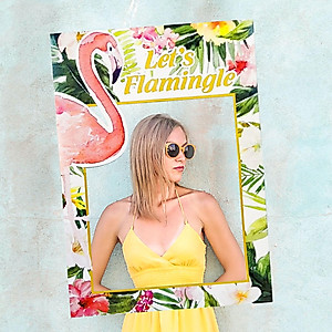 LaVenty Flamingo Bridal Shower Photo Prop Frame Tropical Bridal Shower Photo Booth Bridal Shower Photo Booth Flamingo Bridal Shower Photo Prop Bachelorette Photo Prop