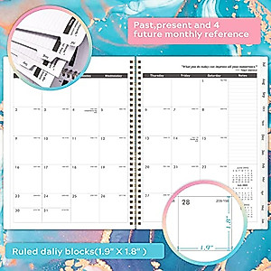 2023-2025 Monthly Planner/Calendar - Jul. 2023 - Jun. 2025, Monthly Planner 2023-2025, 8.5" × 11", Two-Year Monthly Planner with Flexible Cover, Monthly Tabs, Pockets - Pink Waterink
