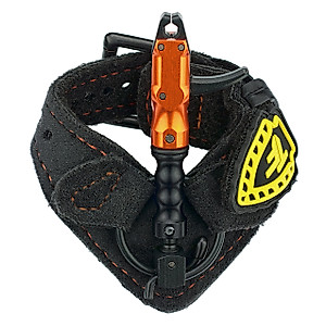 Tru-Fire Spark Youth Buckle Foldback Archery Bow Release - Adjustable Black Strap for Smaller Wrists