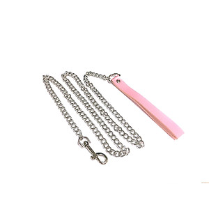 Gothic 7 Pcs Heart Round Circle Chain Detachable Pendant Leather Adjustable Choker Collar Cosplay Punk Necklace Set Halloween Costume Jewelry for Women Teens-pink