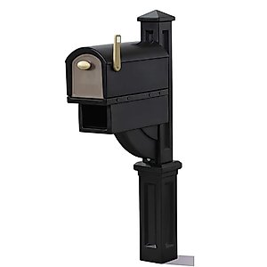 Step2 Mailmaster Hudson Mailbox, Easy to Install, Large Mailboxes for Outside, Heavy-Duty, Weather Resistant, Black